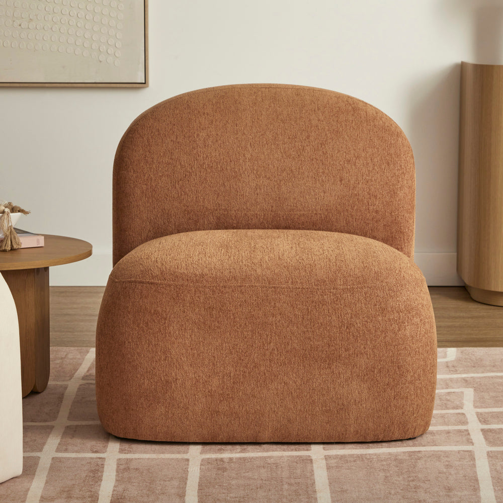 Luca Block Accent Chair Pumpkin