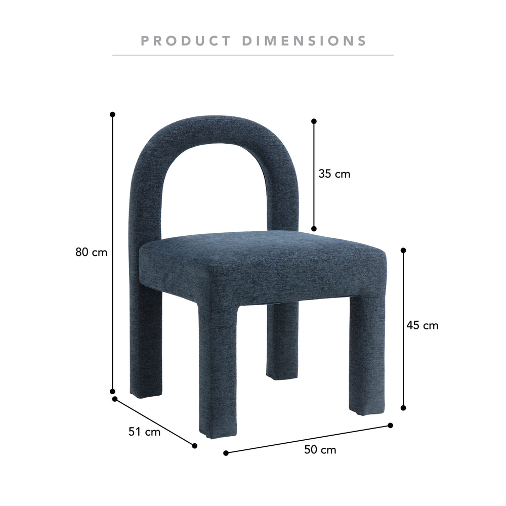 Alexis Set of 2 Dining Chairs Indigo