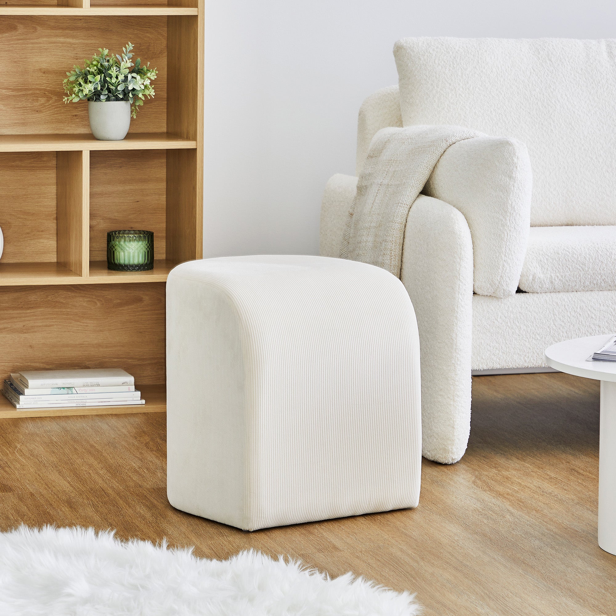Wave Ottoman Cream