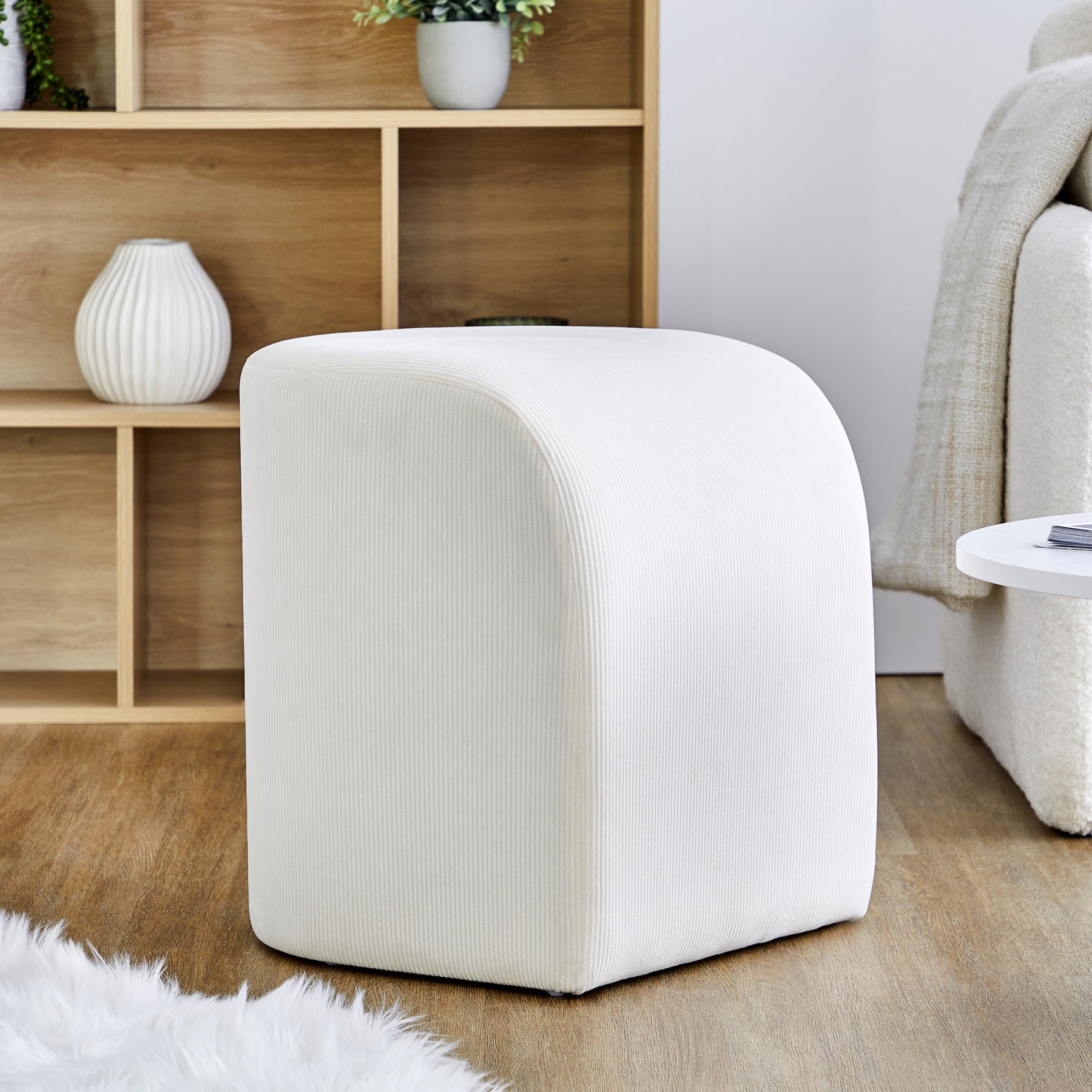 Wave Ottoman Cream