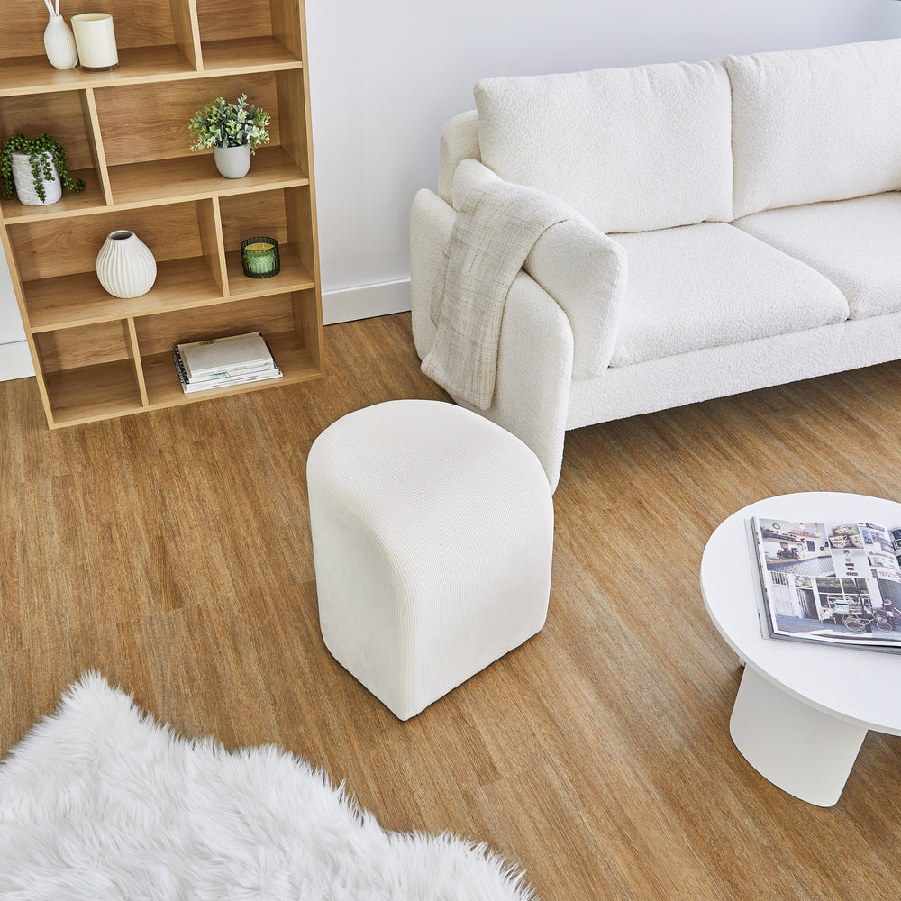 Wave Ottoman Cream