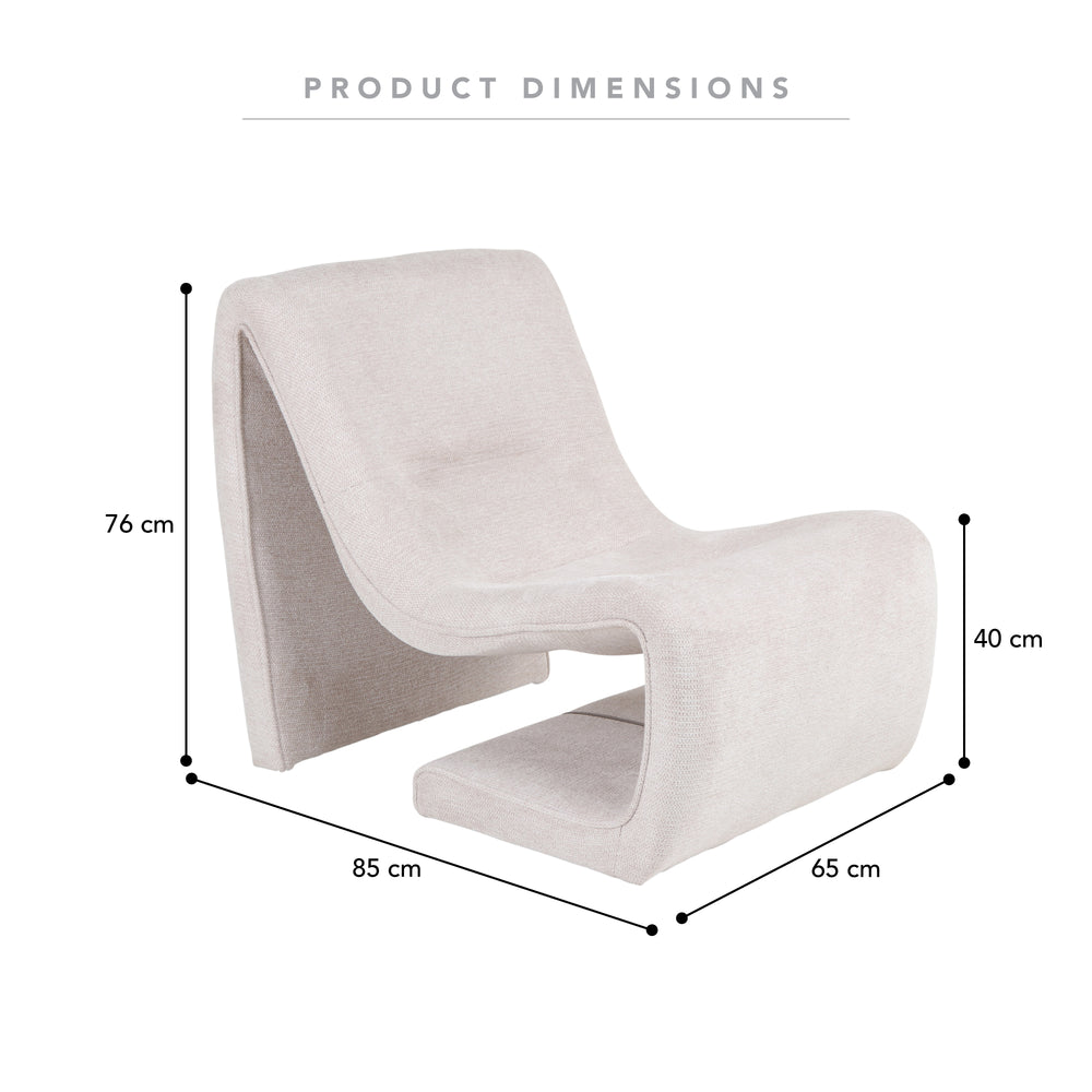 Monroe Accent Chair Cream