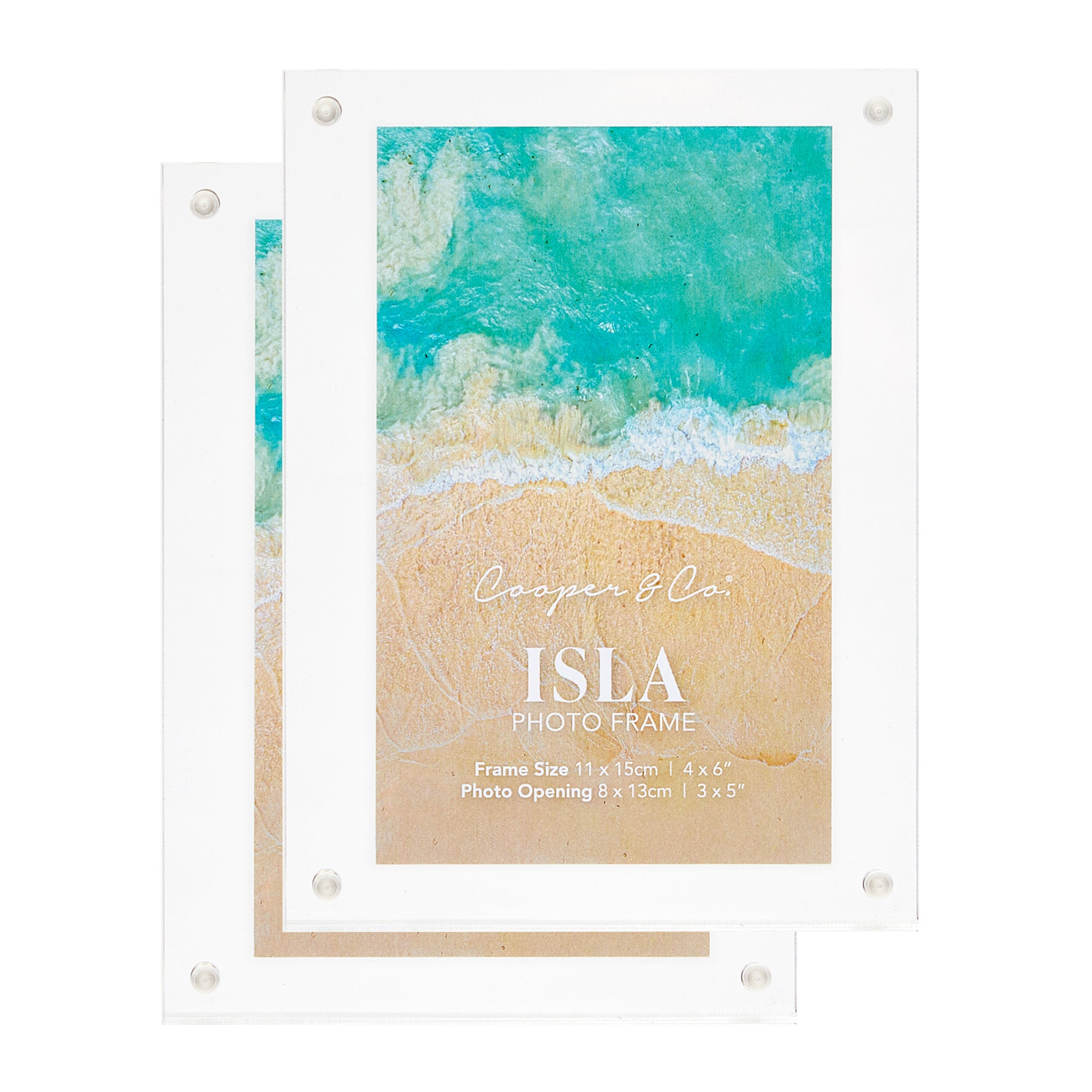 Isla Set of 2 15x11cm Acrylic Photo Frames