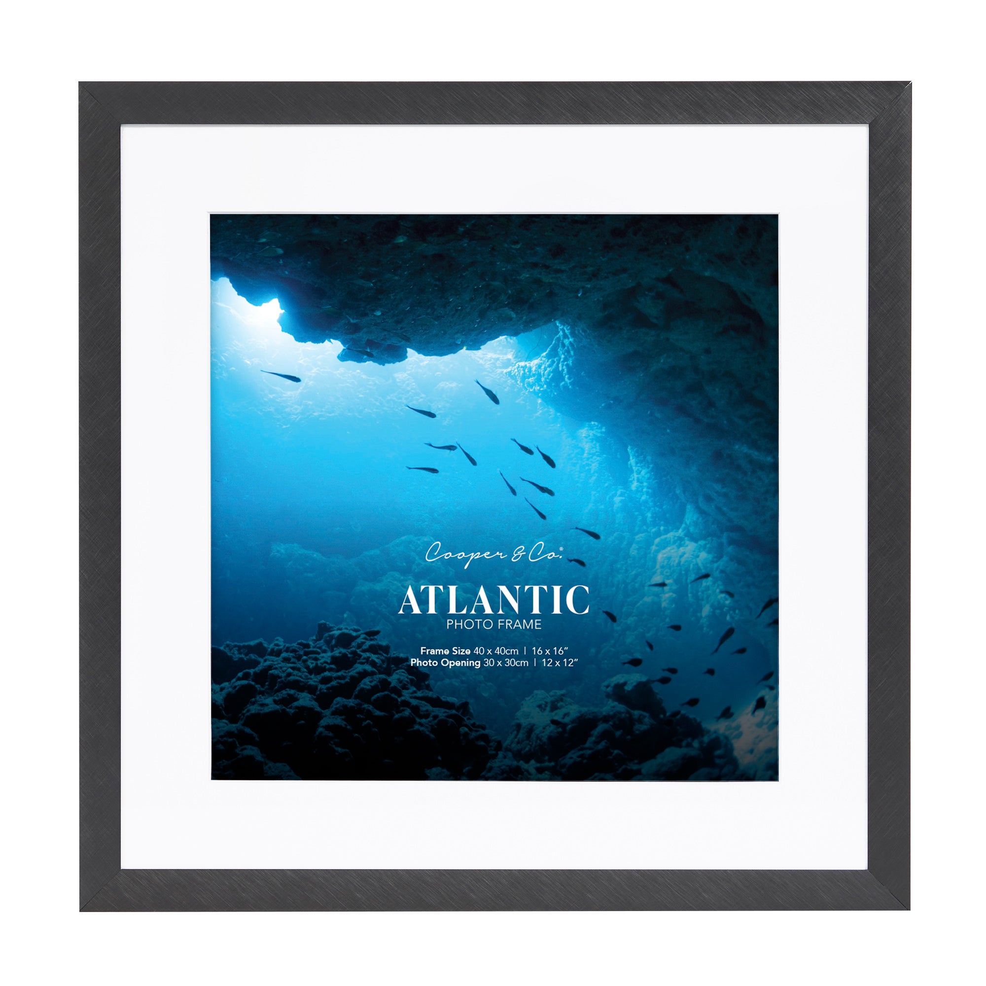 40x40cm Mat to 30x30cm Boldline Metal Photo Frame