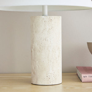 Astrid Travertine Table Lamp Natural (Set of 2)