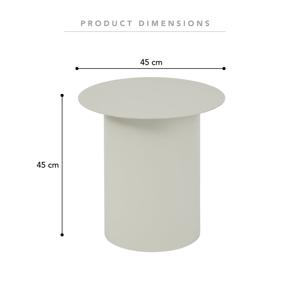 Maison Metal Round Side Table Birch