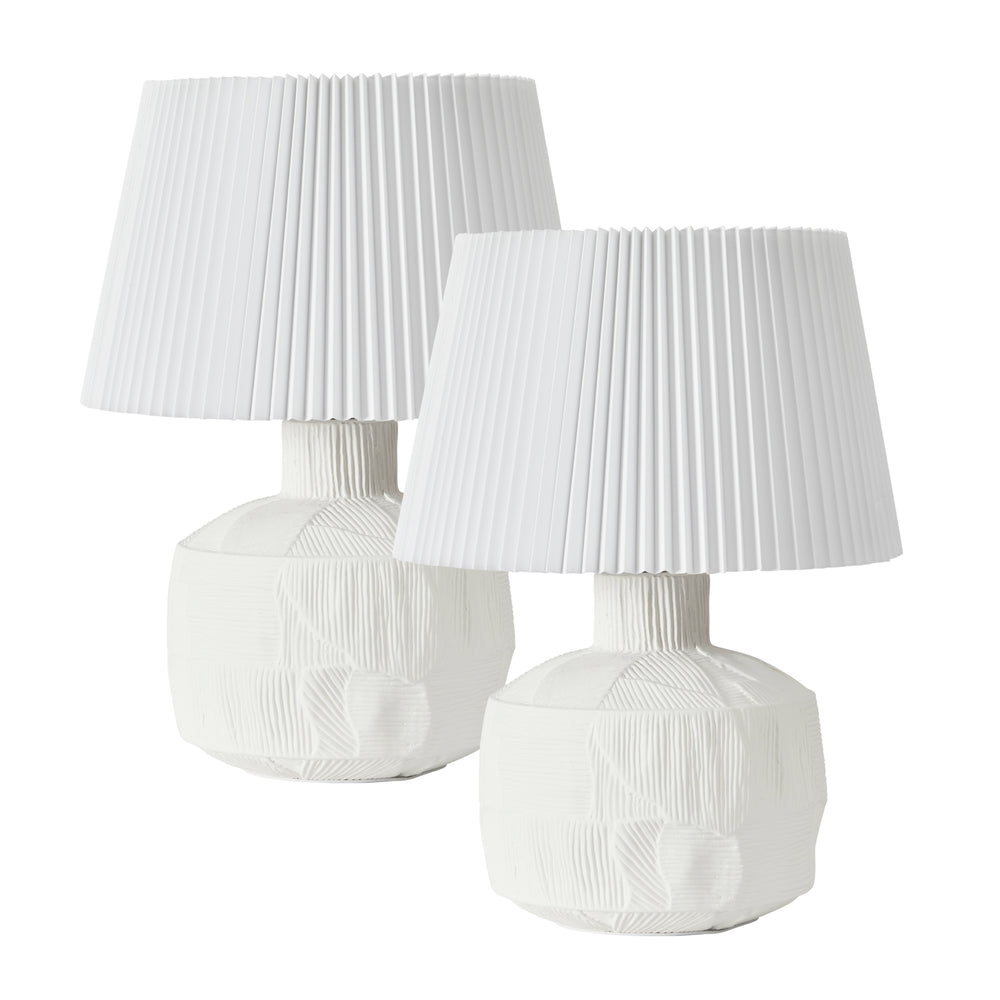 Cleo Table Lamp White (Set of 2)