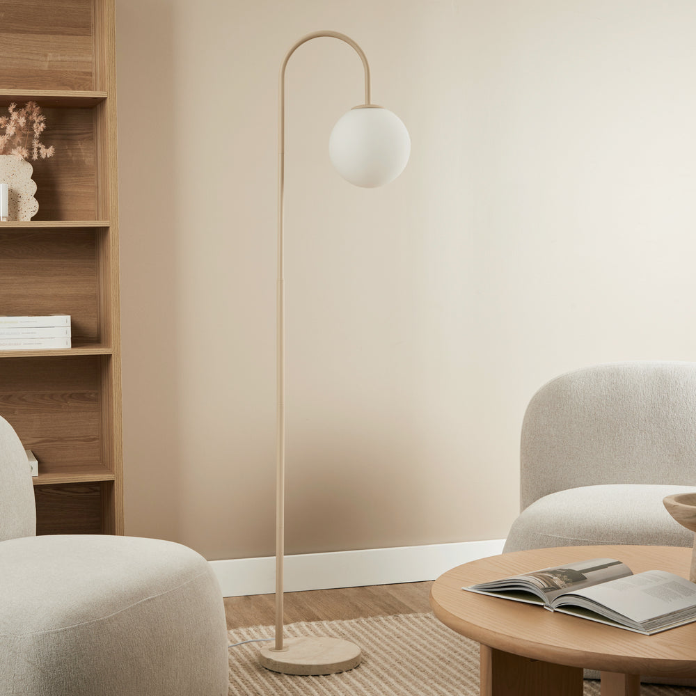 Atlas Floor Lamp Travertine
