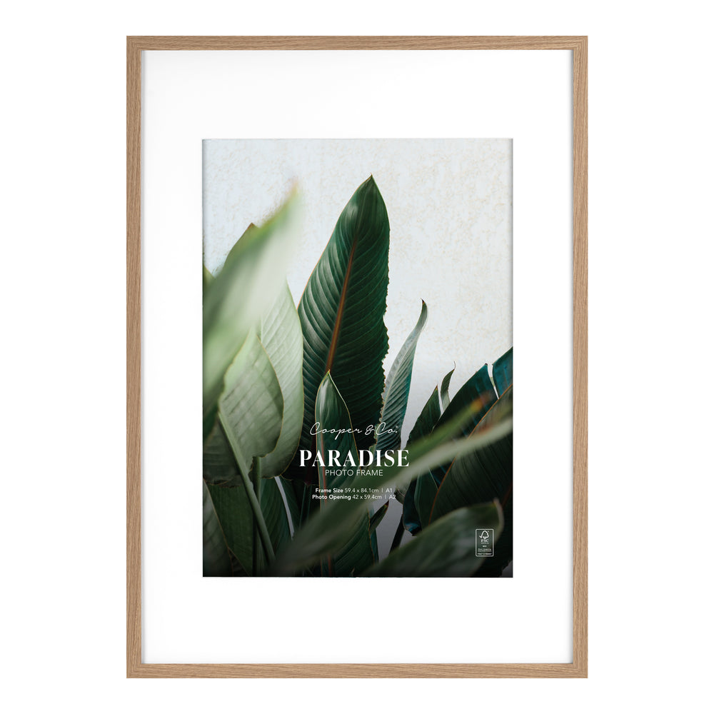 A1 Mat to A2 Premium Paradise Wooden Photo Frame