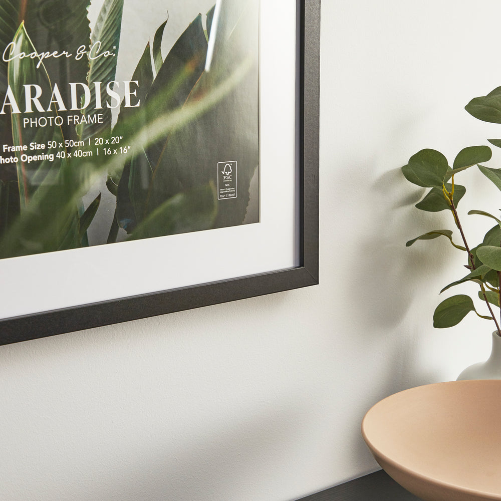 50x50cm Mat to 40x40cm Premium Paradise Wooden Photo Frame