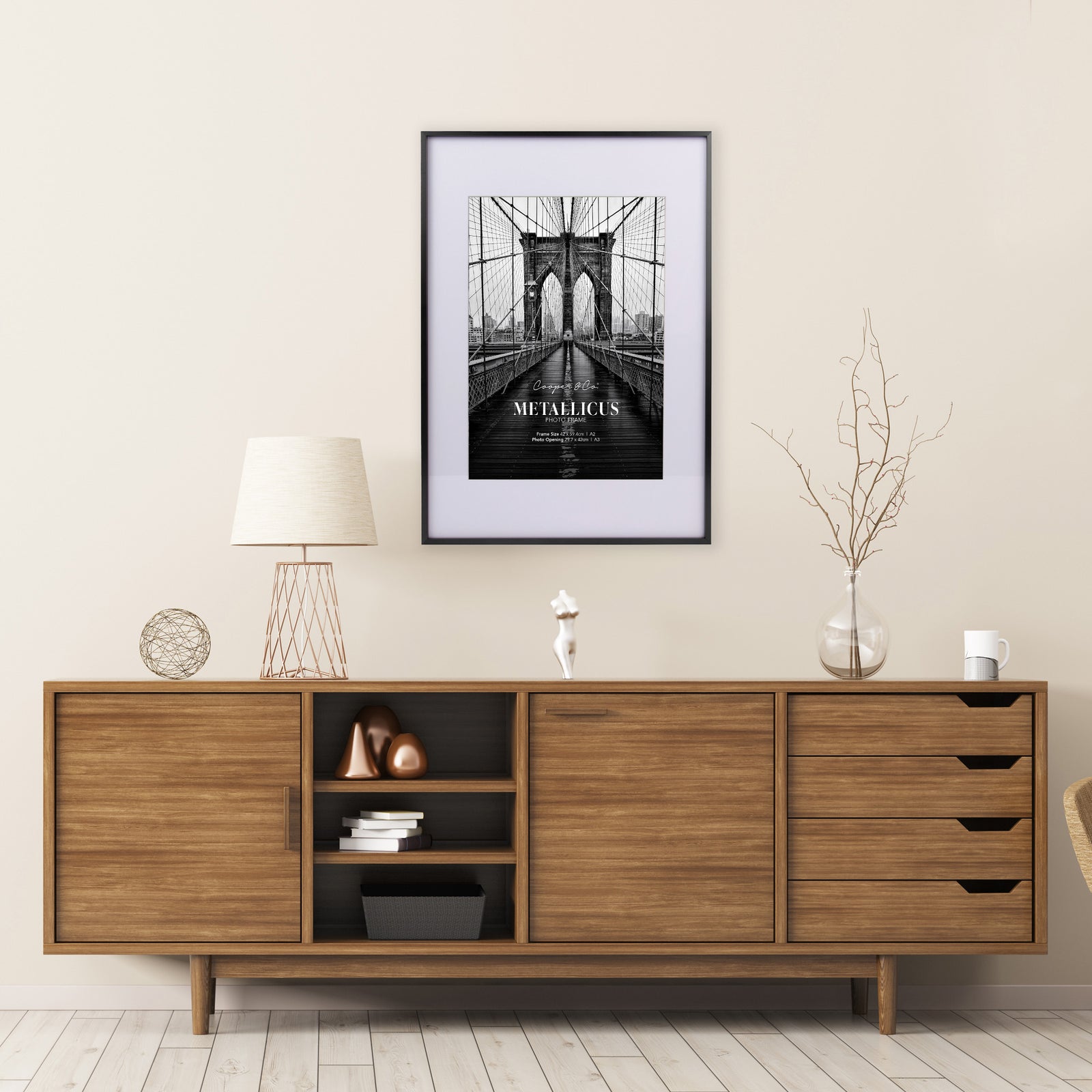 A2 Mat to A3 Premium Metal Photo Frame