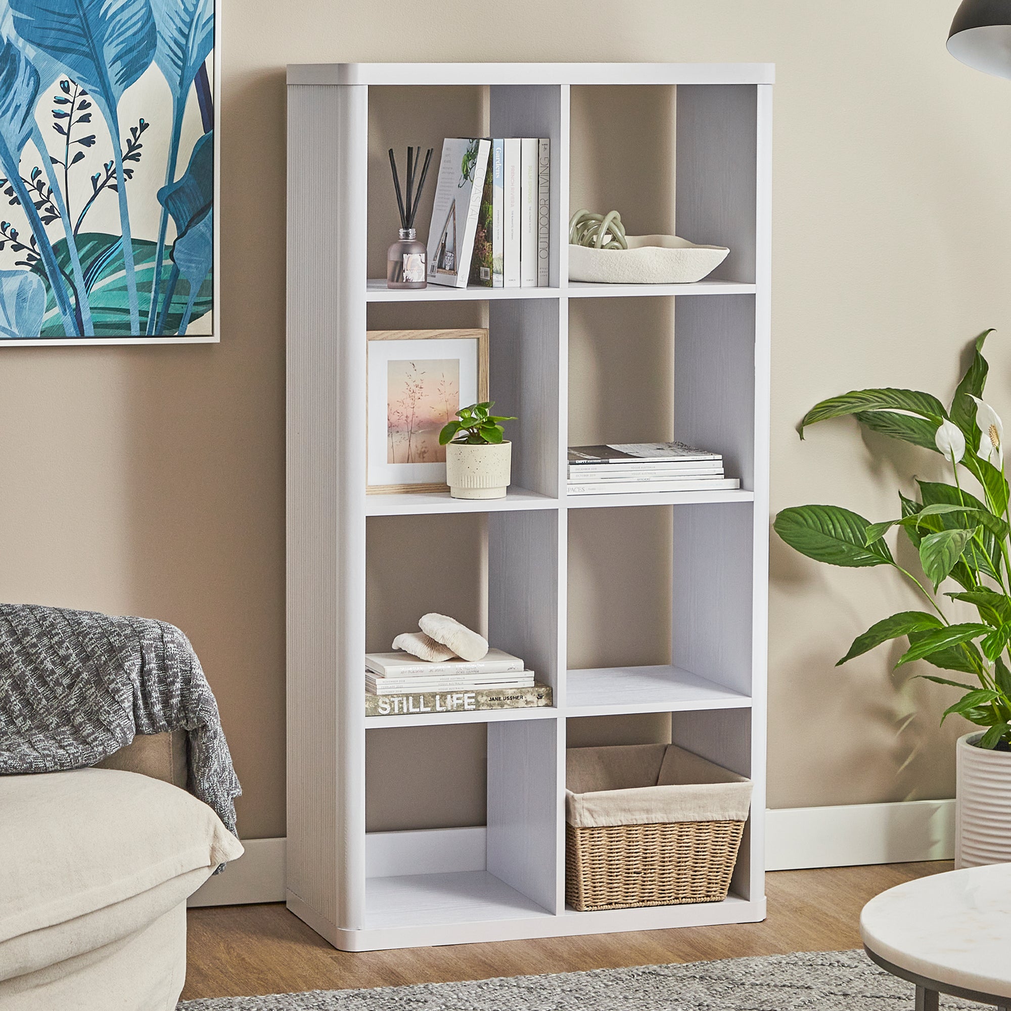 Sierra 8 Cube Shelf in White