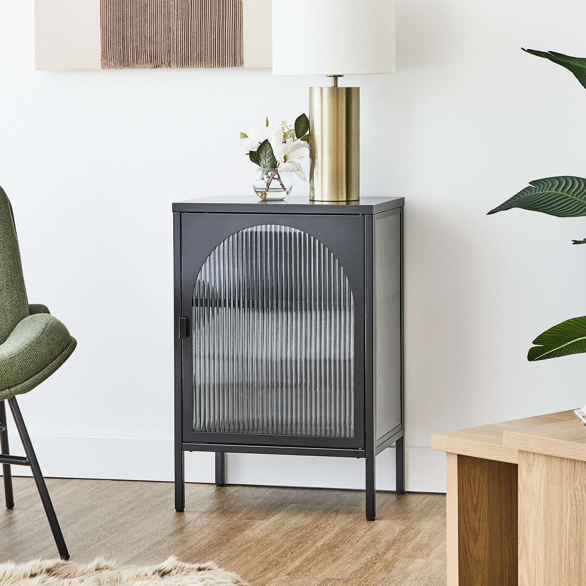 Eve Modern Metal Side Table Black