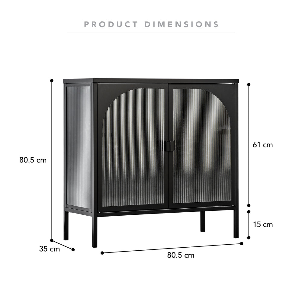 Eve Modern Metal Cabinet Black