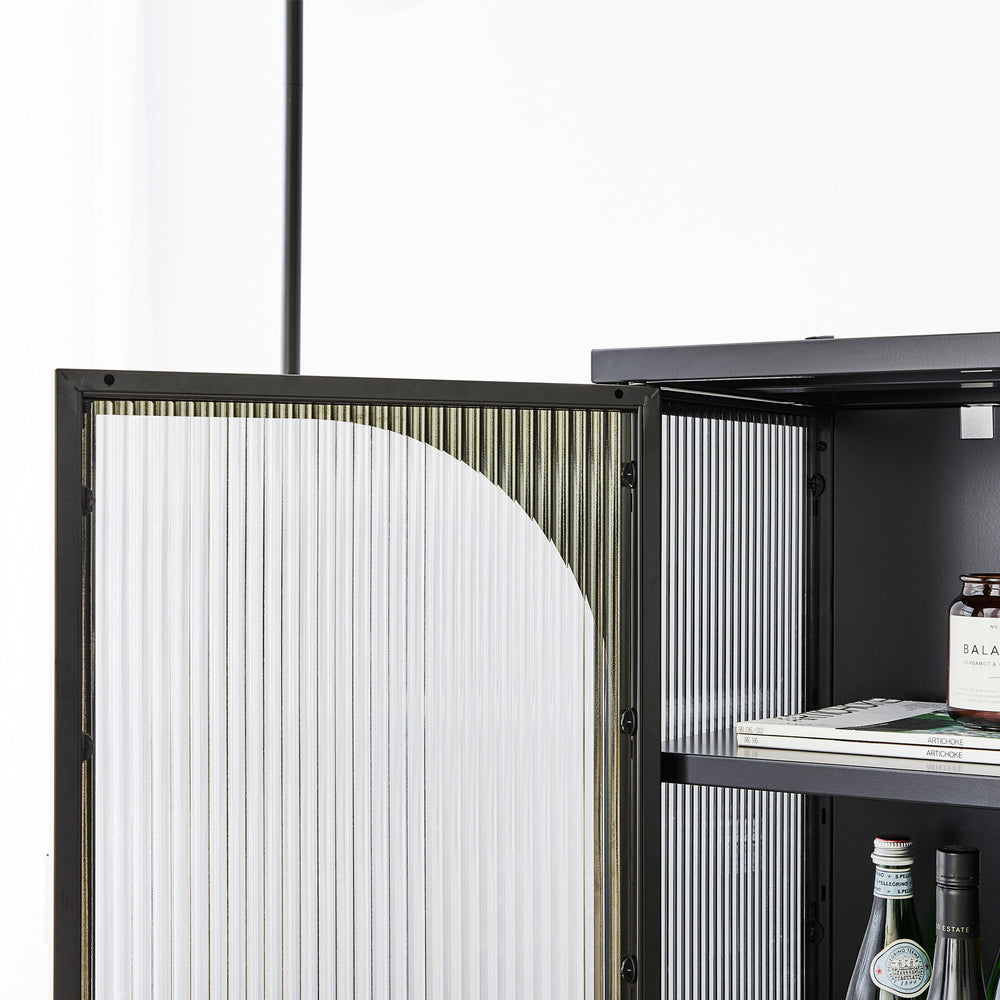 Eve Modern Metal Cabinet Black