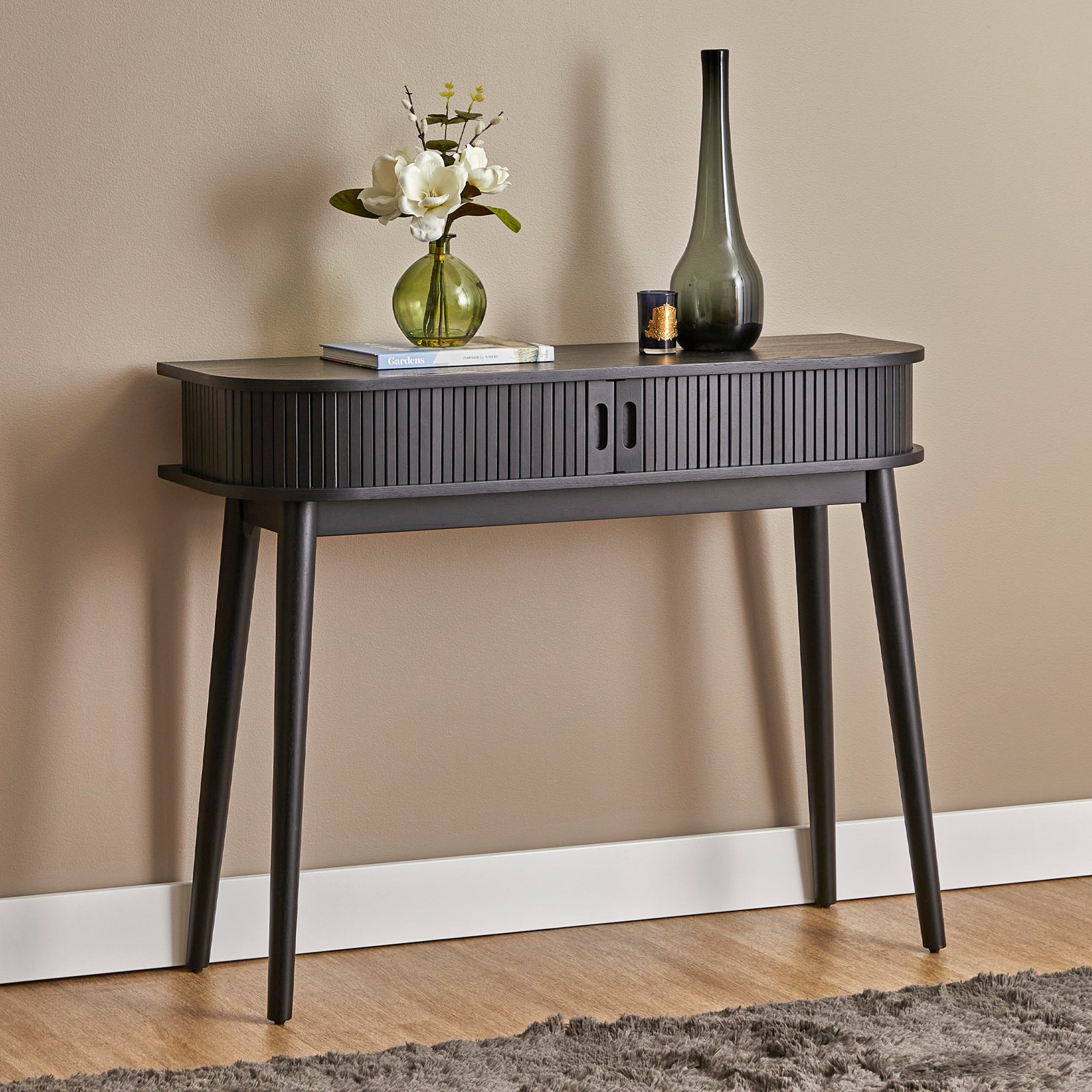 Curve Console Table Black (100cm)